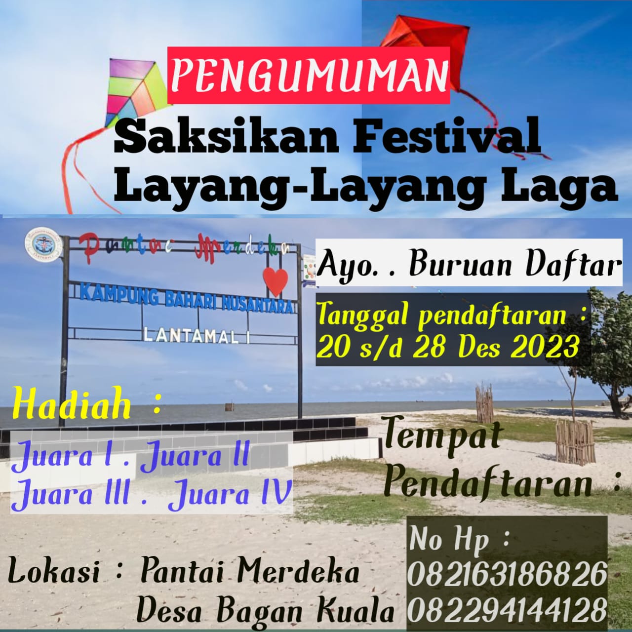 Desa Bagan Kuala Akan Gelar Festival Layang - layang Laga di Pantai ...
